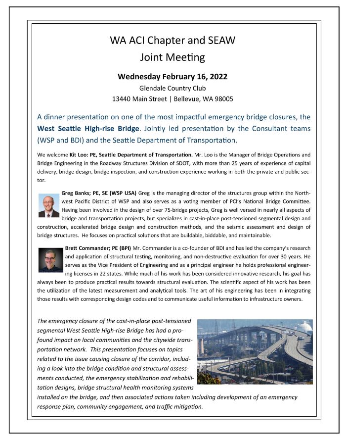 WA ACI Chapter Events